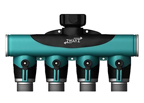 SAIYA Garden Hose Splitter 4 Way - Heavy Duty Water Hose Manifold with ...
