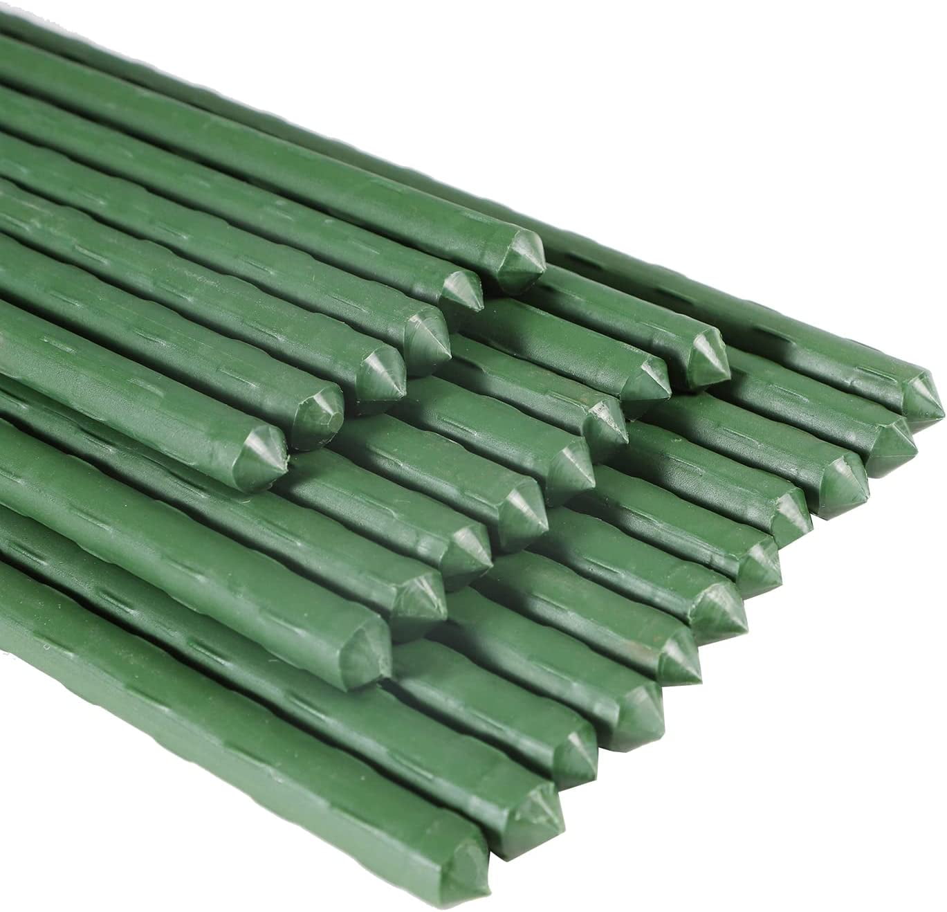 SAIYA Garden Stakes 36 Inches Plastic Coated Steel Plant Stakes for ...