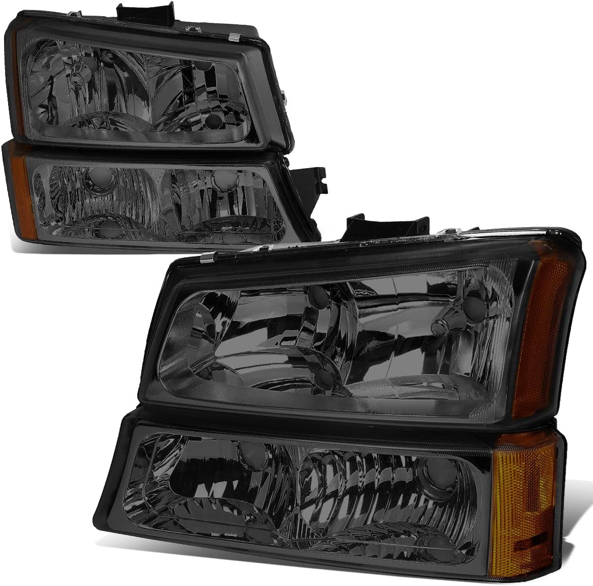 SAIYA [Halogen Model 4pcs OE Style Headlights Assembly with Bumper ...