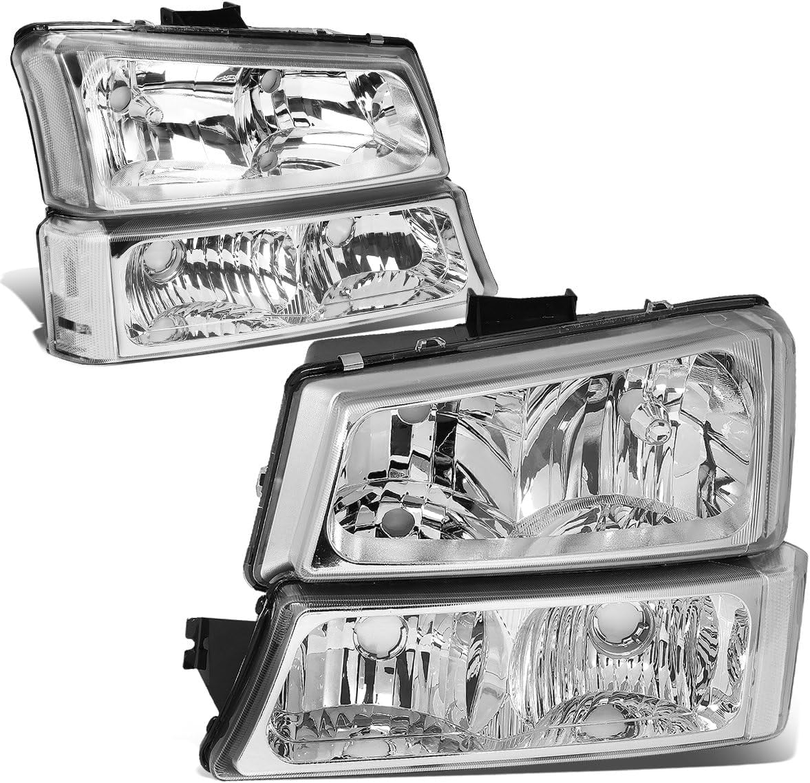 SAIYA Pair Headlight Assembly Compatible with 2003-2006 Chevy Silverado ...