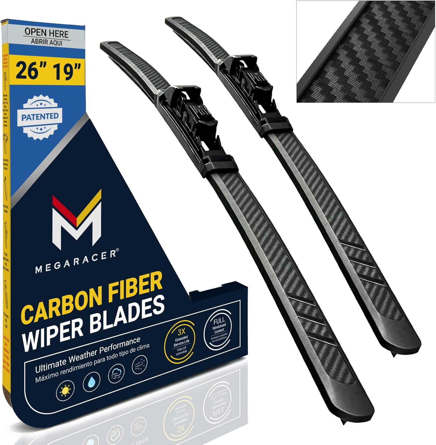 SAIYA Patented OEM Carbon Fiber Windshield Wipers 26"+19" | Tesla Model ...