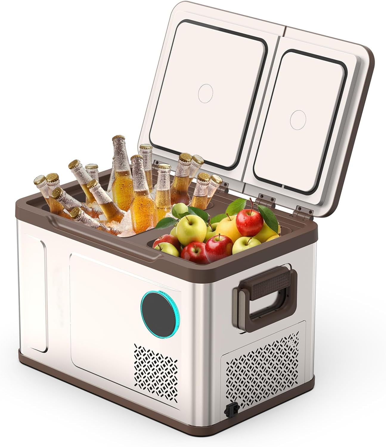 SAIYA Portable Car Refrigerator 33 Quart, Portable Freezer Dual Zone ...