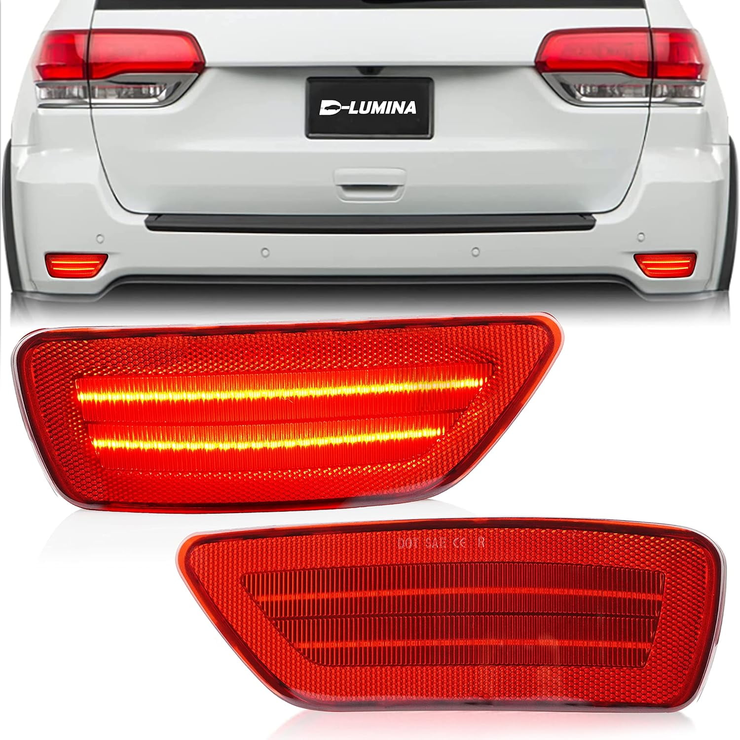 SAIYA Rear Bumper LED Reflectors Light Lamp Assembly Fog Light Kit ...