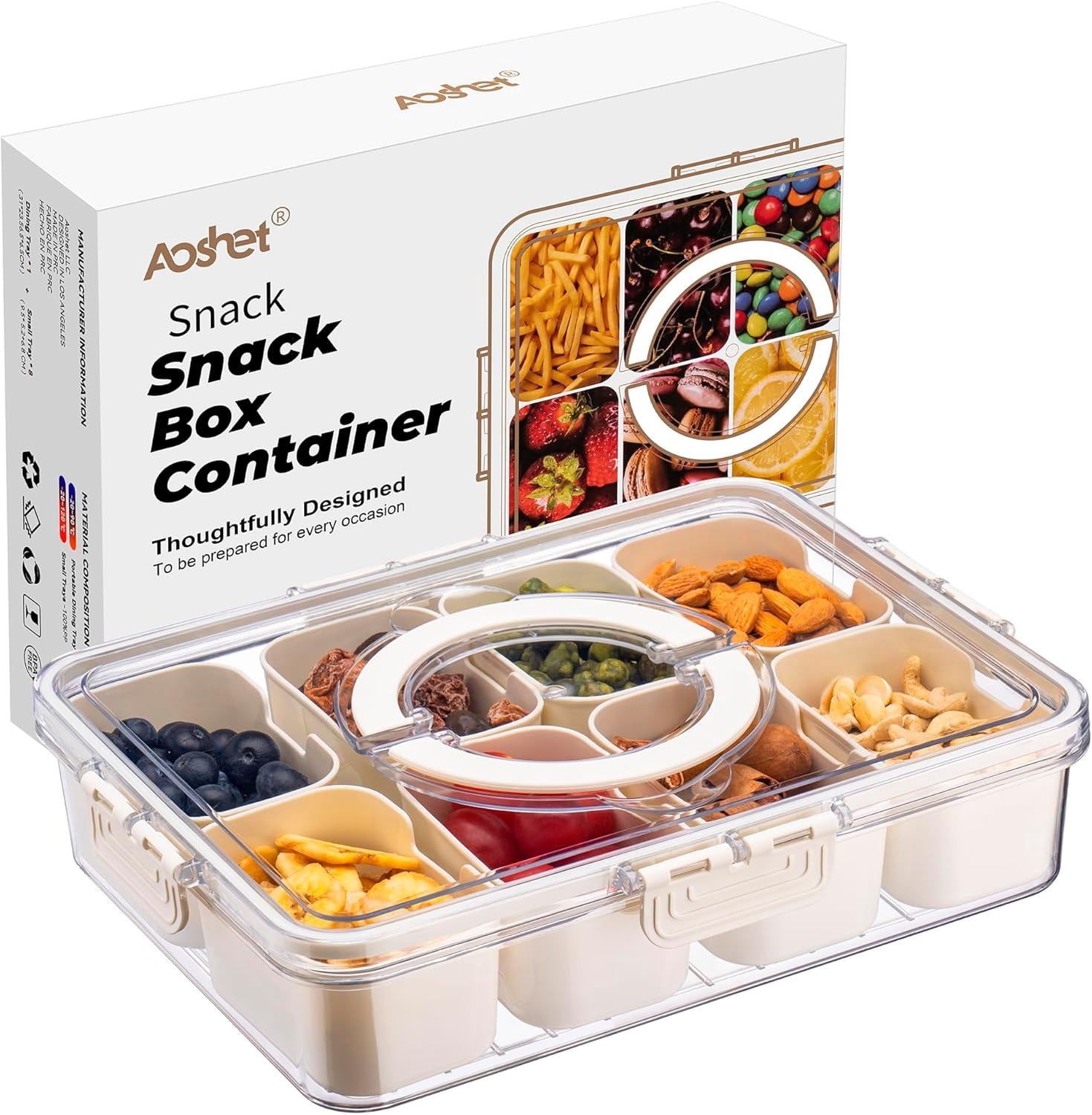 SAIYA Snack Box Container, Dishwasher Safe Fruit Storage Containers ...
