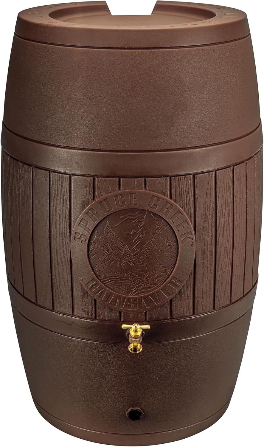 SAIYA Spruce Creek 54 Gallon Rain Saver Barrel (Antique Brown ...