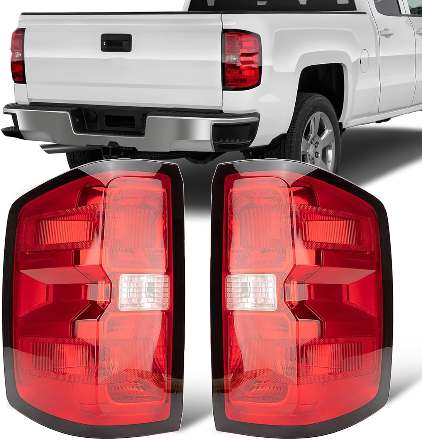 SAIYA Tail Lights Assembly Fit Chevy Silverado 1500 2014 2015 Chevrolet ...
