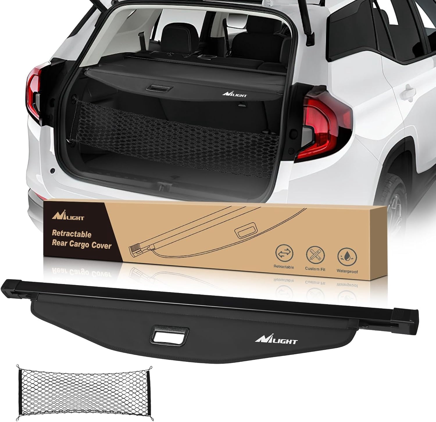 SAIYA Trunk Cargo Cover for Chevy Equinox GMC Terrain 2018 2019 2020 ...