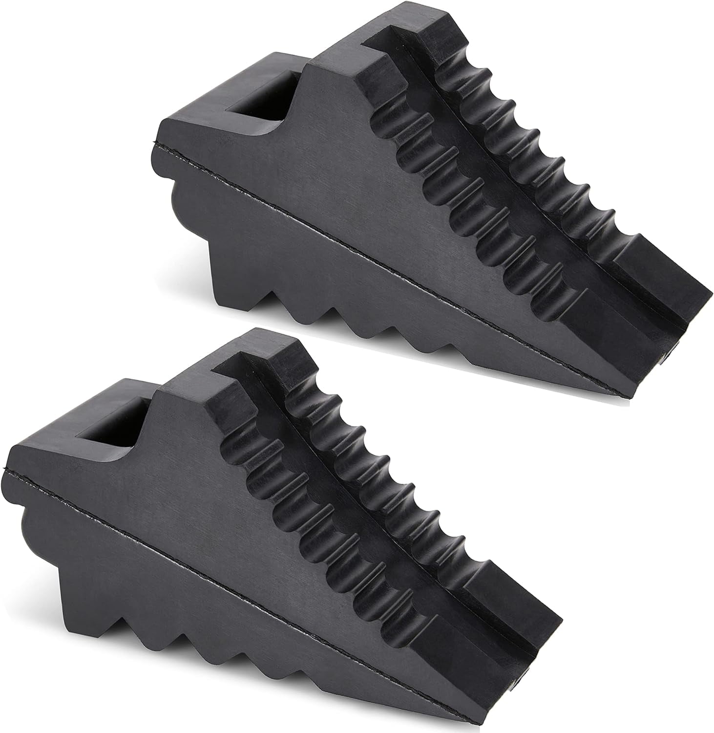 SAIYA Wheel Chocks for Cars, RVs, Trucks, Trailers, and Vehicles G.V.W. up to 4T, 2 Pack - Anti ...