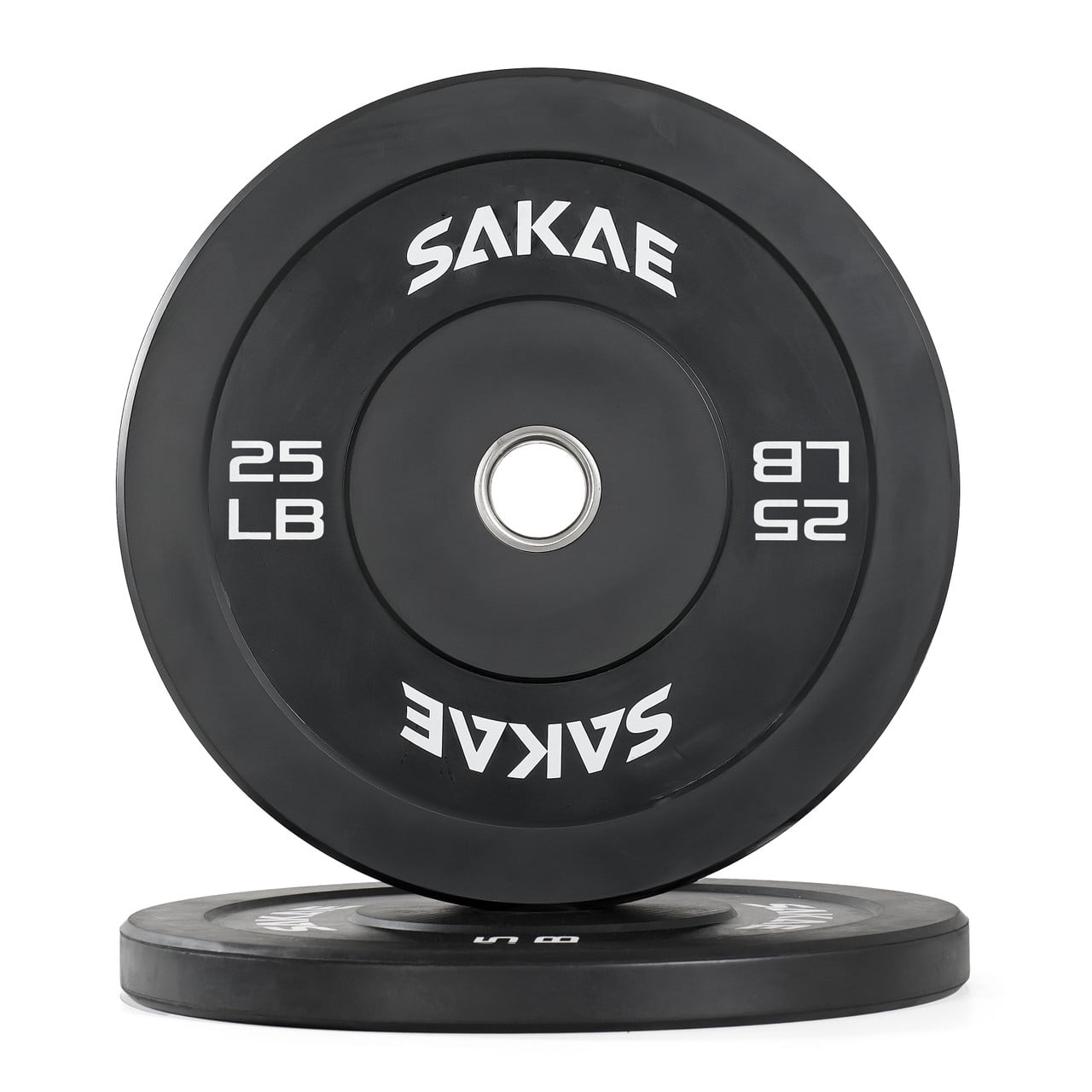 SAKAE Olympic Rubber Bumper Plates, 2-Inch Weight Plates Set with Steel ...