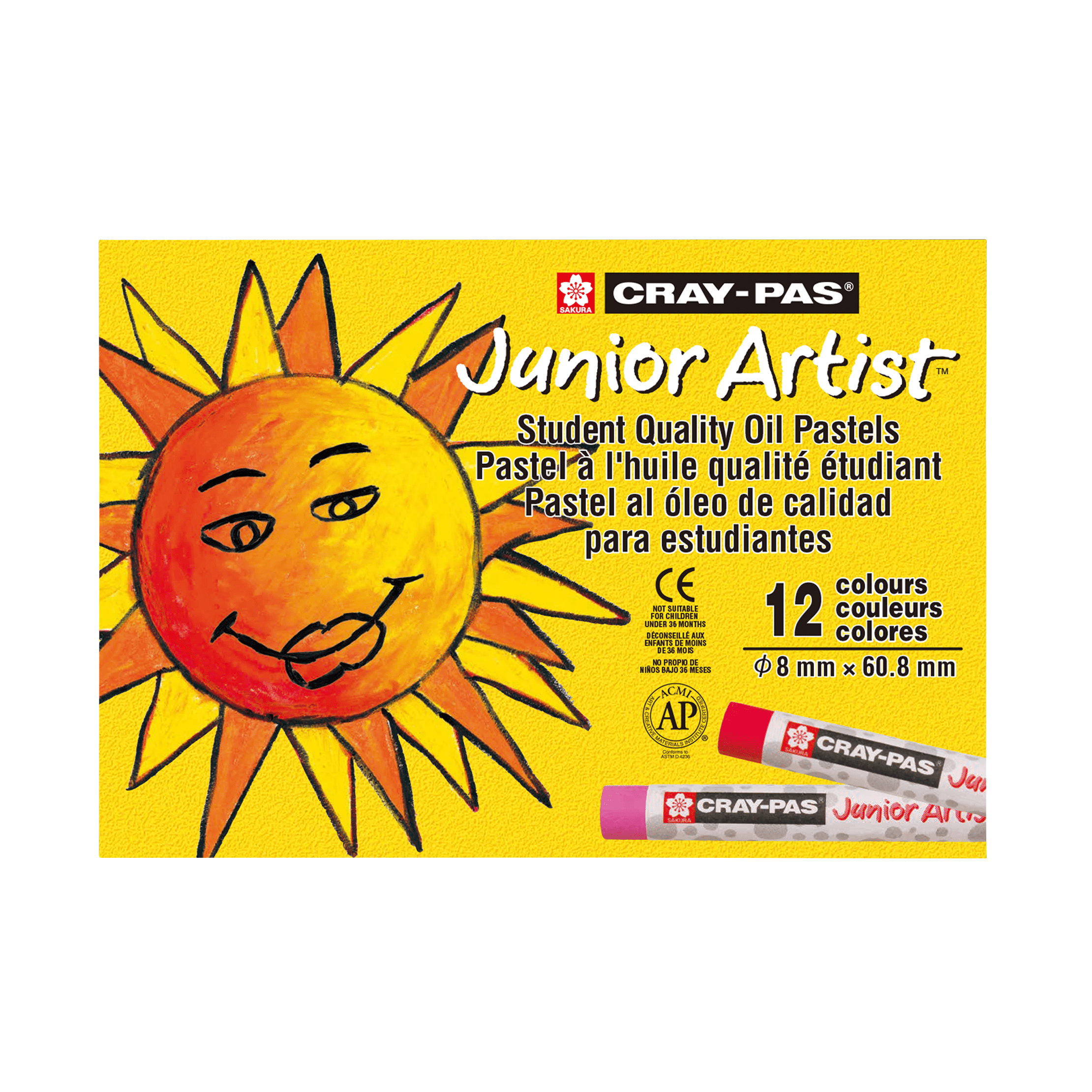Sakura XEP12 Cray-Pas Junior Artist Oil Pastels, 12 Count Assorted ...