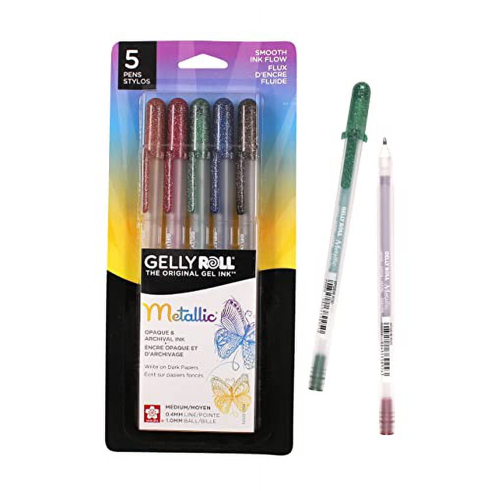 SAKURA Gelly Roll Metallic Gel Pens - Pens for Scrapbook, Journals, or ...