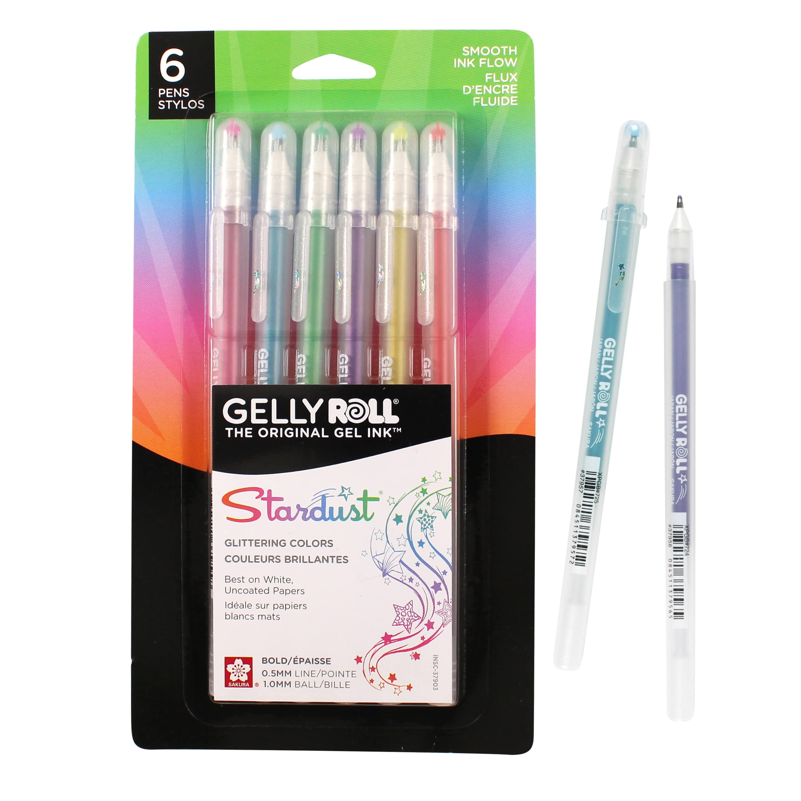 SAKURA Gelly Roll Stardust Galaxy Glitter Gel Pens - Bold Point Ink Pen ...