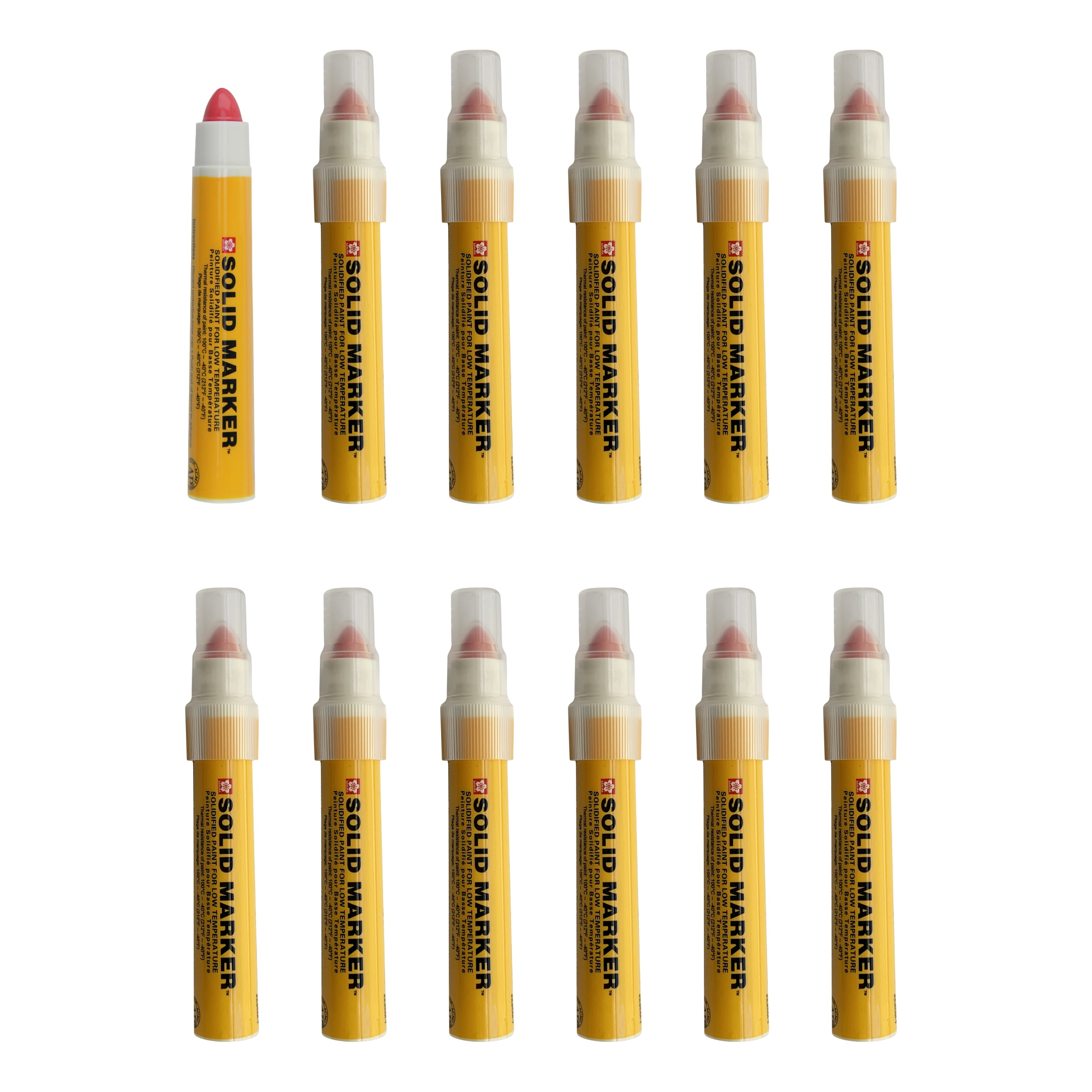 SAKURA Mini Barrel Solid Paint Markers with Push Up Tip - Low Temperature Permanent Marker Pens ...