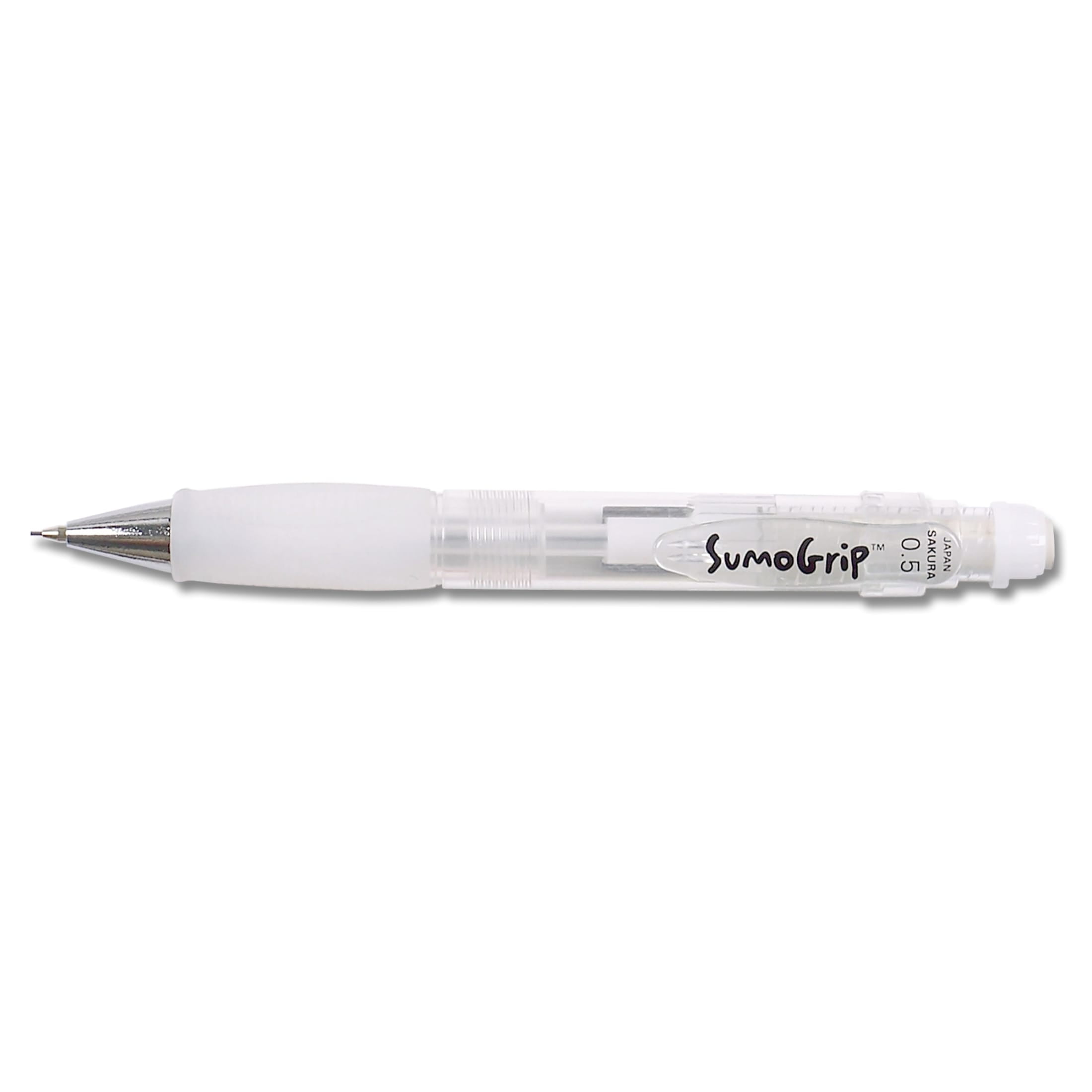 SAKURA SumoGrip 0.5mm Mechanical Pencil, Ergonomic Grip, Clear Barrel ...