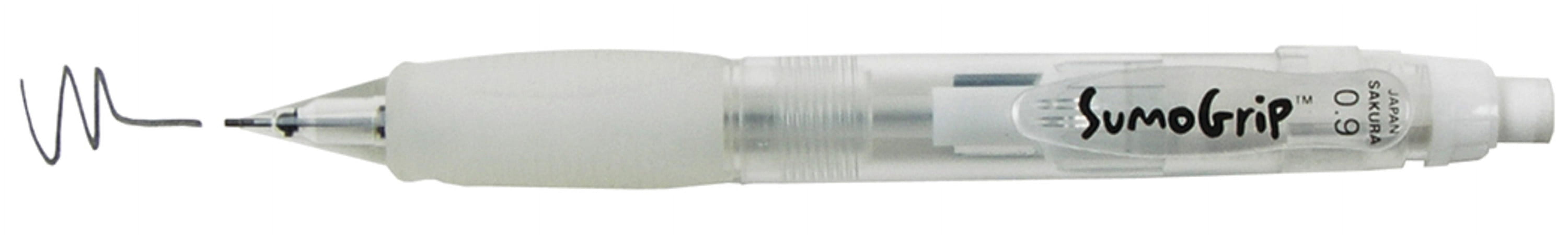 SAKURA SumoGrip 0.mm Mechanical Pencil, Ergonomic Grip, Clear Barrel ...
