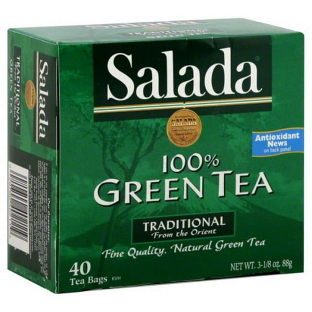 Salada 100% Natural Green Tea, 40 Bags - Pack of 6, Antioxidant Rich ...