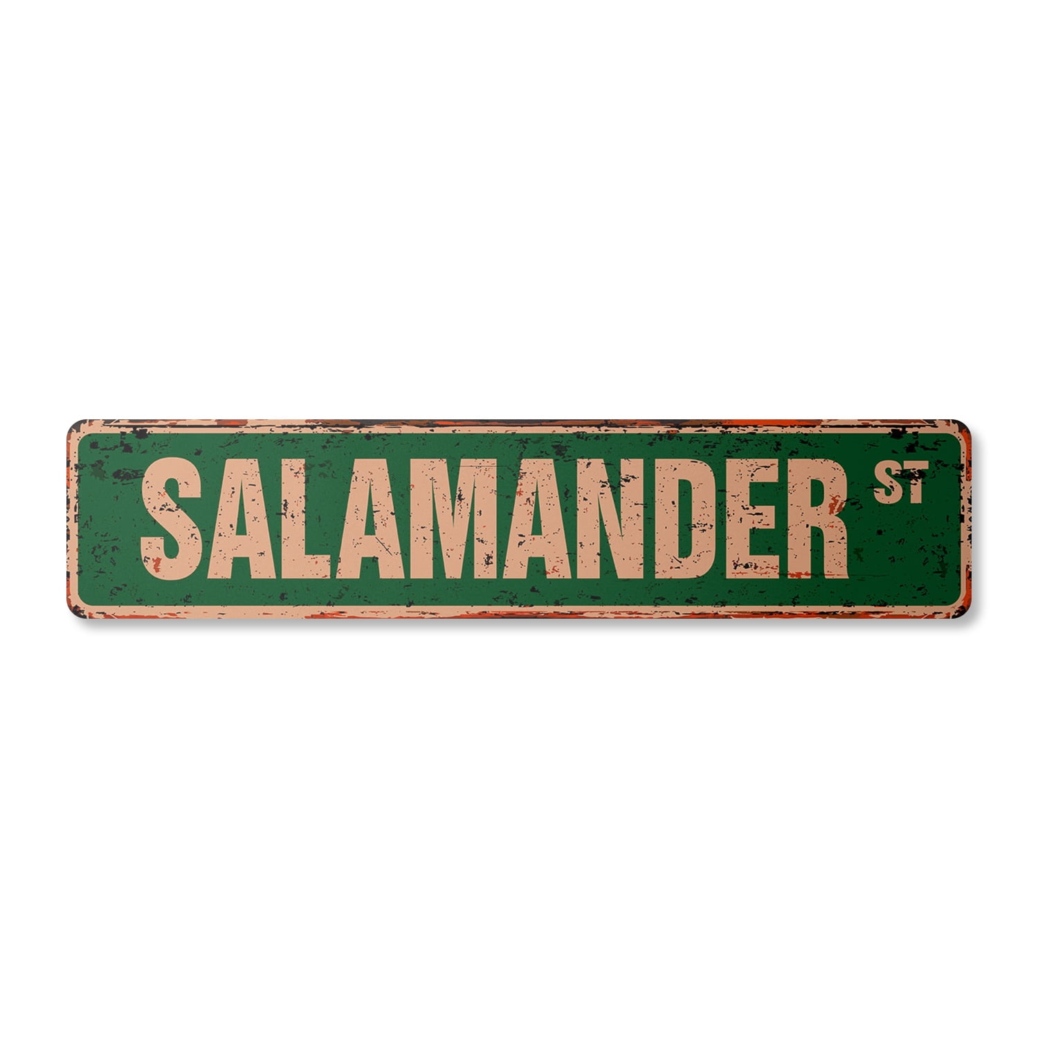 SALAMANDER Vintage Plastic Street Sign amphibians lizard Appalachian ...