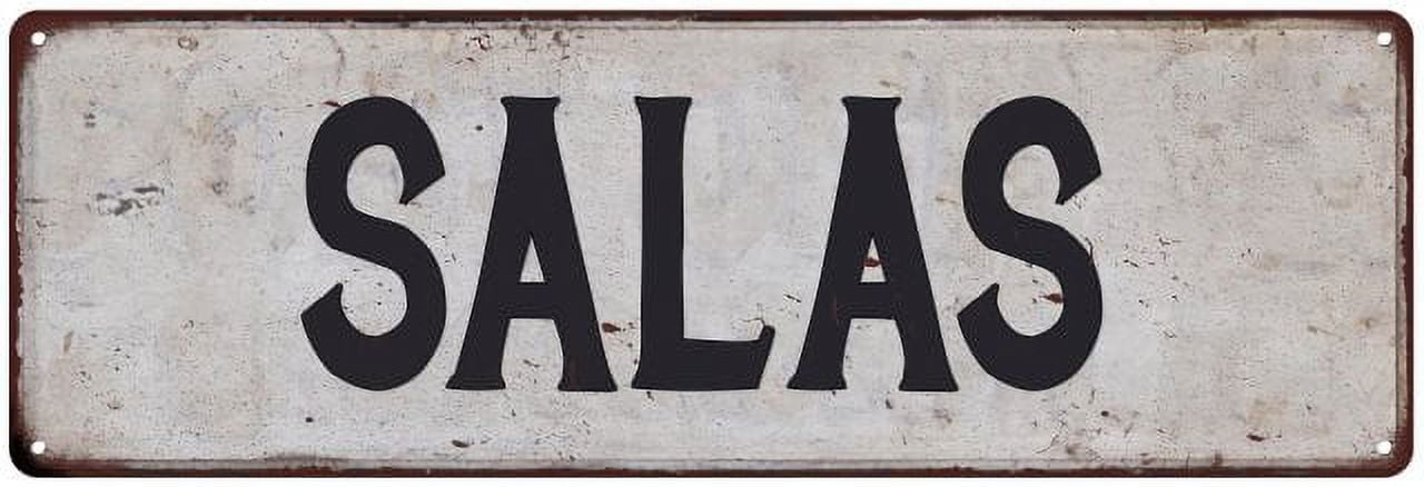SALAS Vintage Look Rustic Chic Metal Sign 6x18 106180036285 - Walmart.com