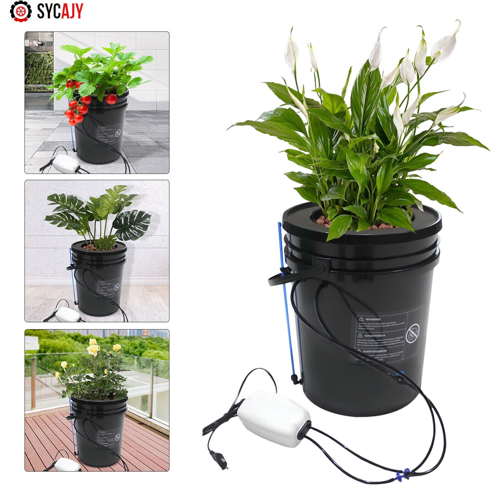 SALE 5-Gallon DWC Hydroponic Deep Water Culture Bucket Grow System Tool ...