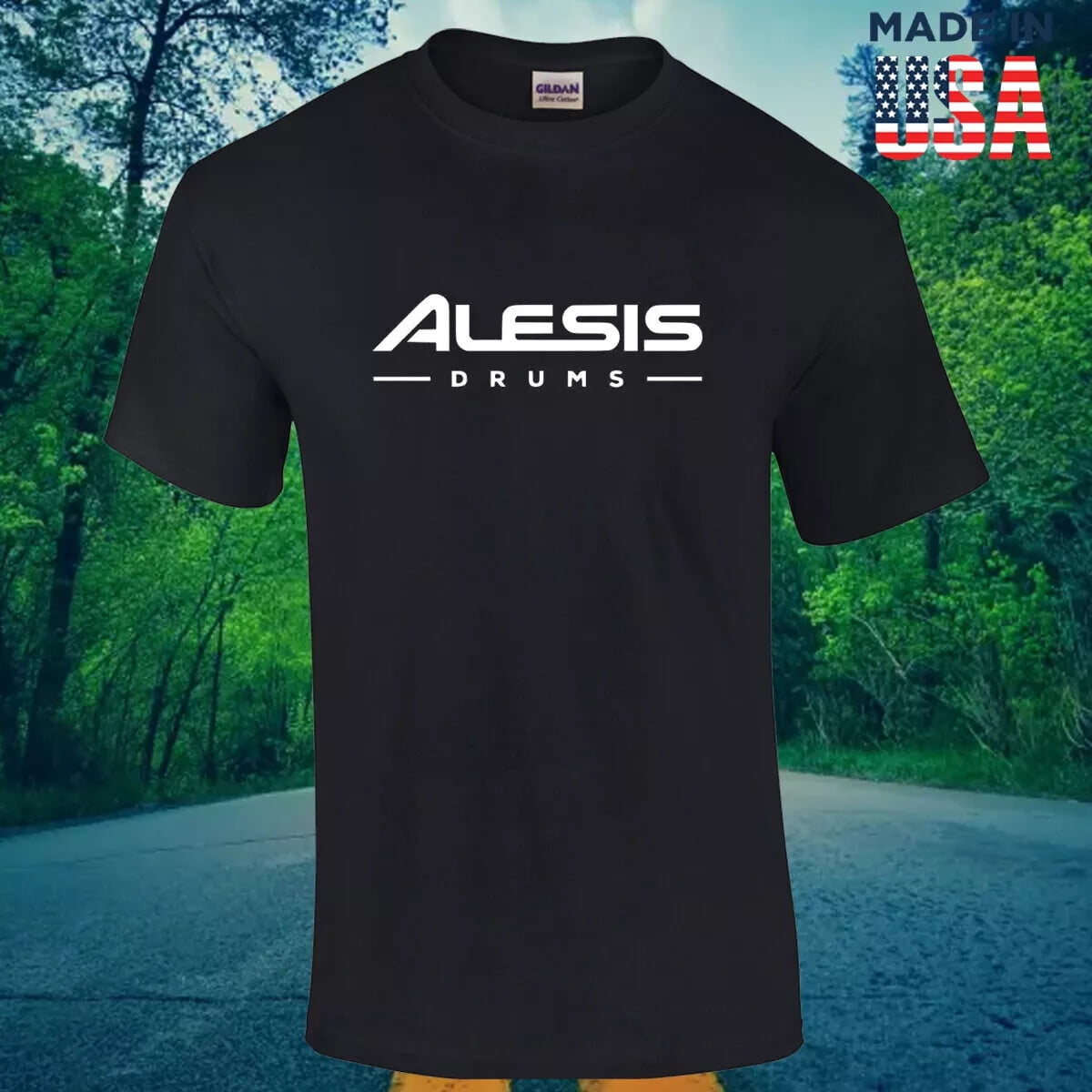 SALE!! Alesis Drums Music Logo Men'S Black Retro Vintage Unisex T-shirt ...