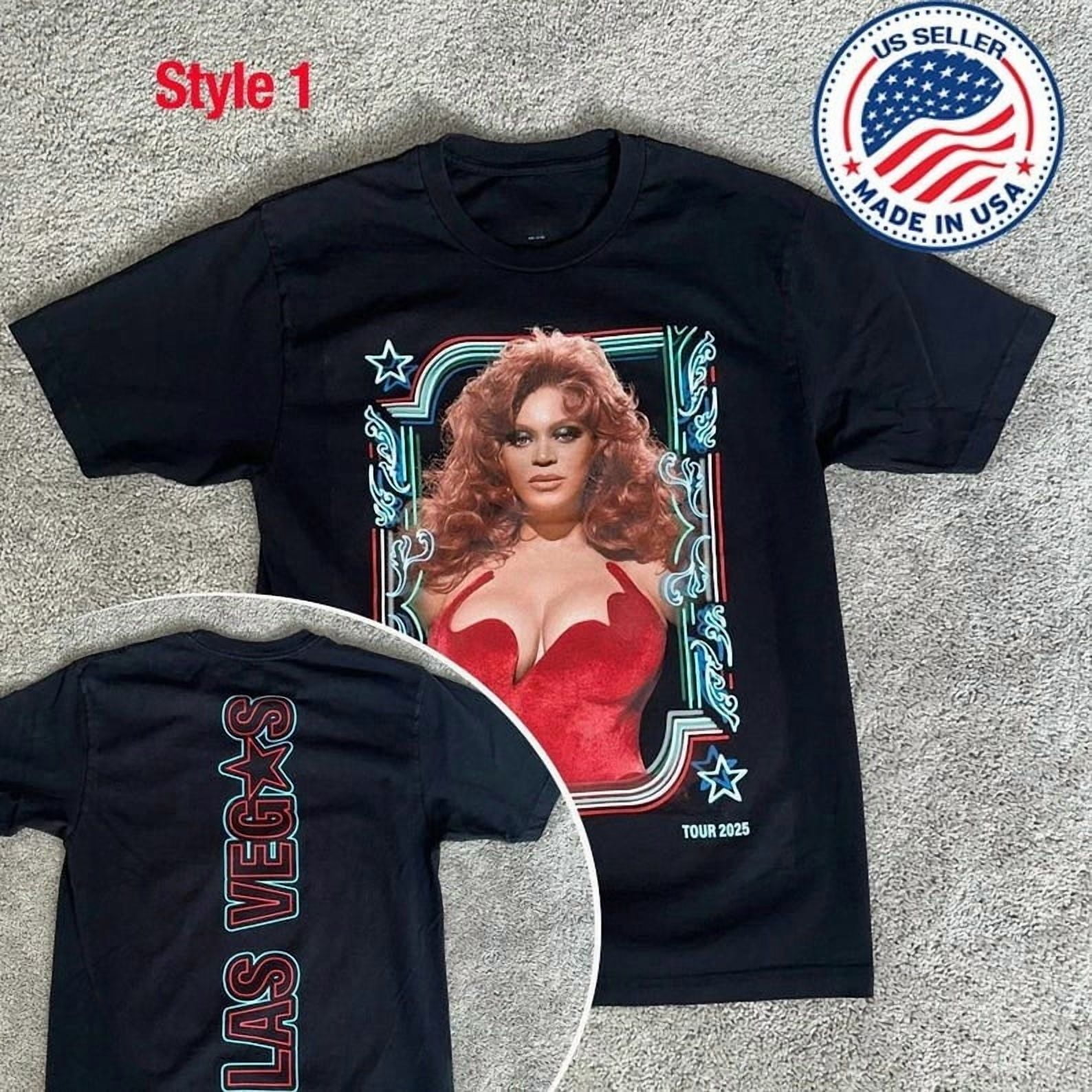 SALE!!! Beyonce Las Vegas Merch Cowboy Carter Tour 2025 reprint T-Shirt ...