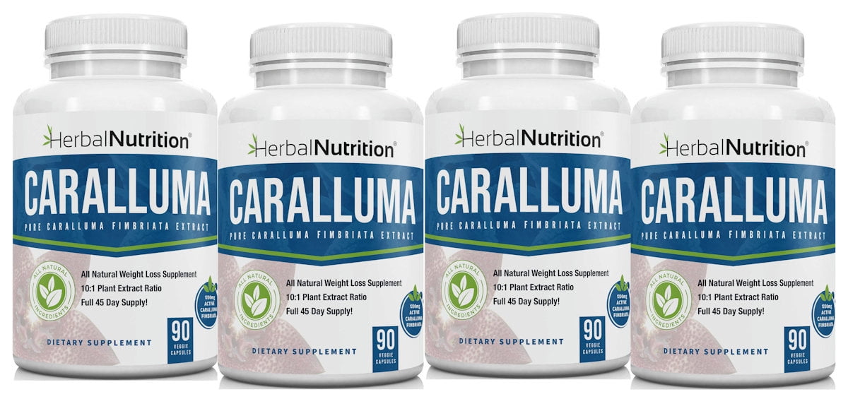 SALE FOUR PACK - Pure Caralluma Fimbriata -Four 90 Count Bottles! 10:1 ...