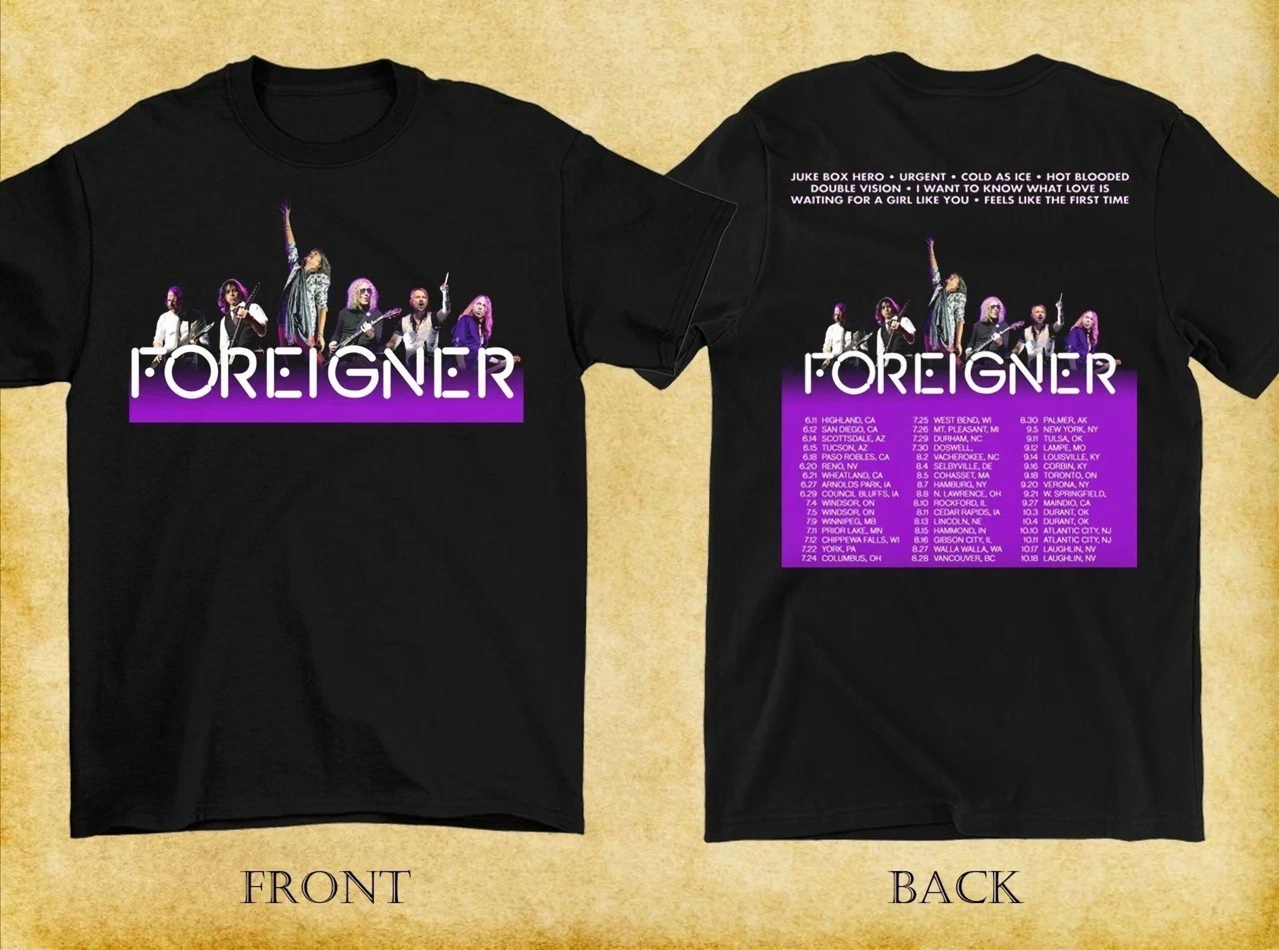 SALE!!! Foreigner Band 2025 World Tour Concert T-Shirt, fan gift ...