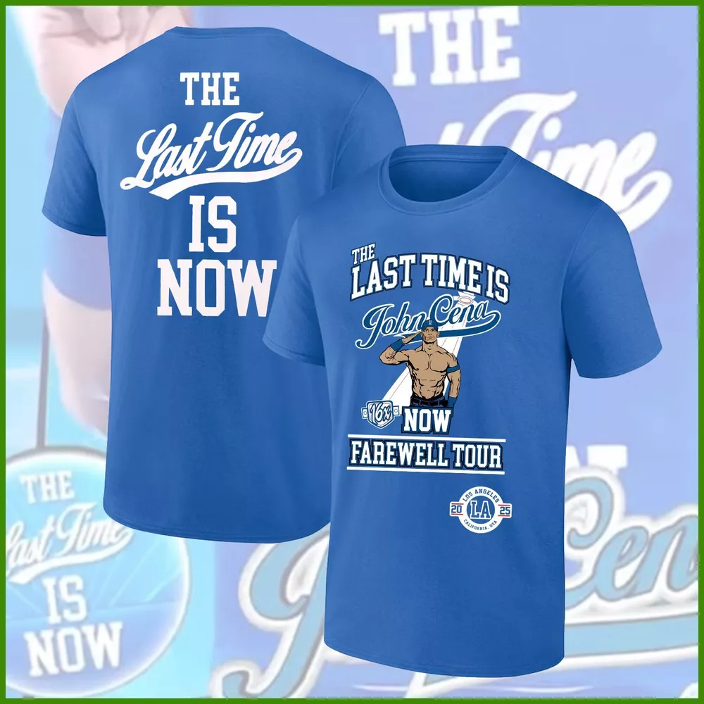 SALE - John Cena Farewell Tour 2025 LA The last Time Is Now Tshirt Size ...