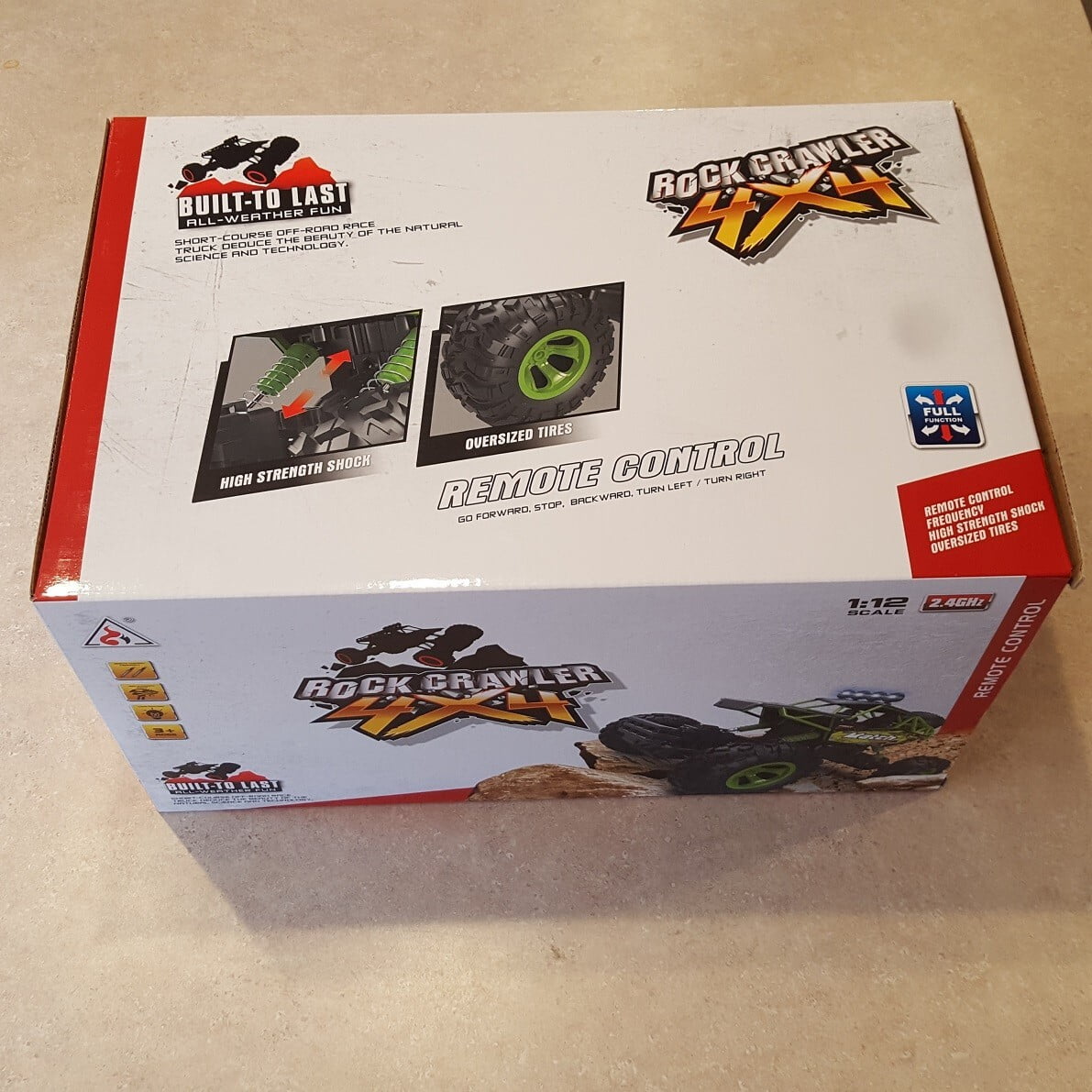 SALE RC Car ATV Rock Crawler Red/White 4x4 All Wheel Drive 1:12 Scale ...