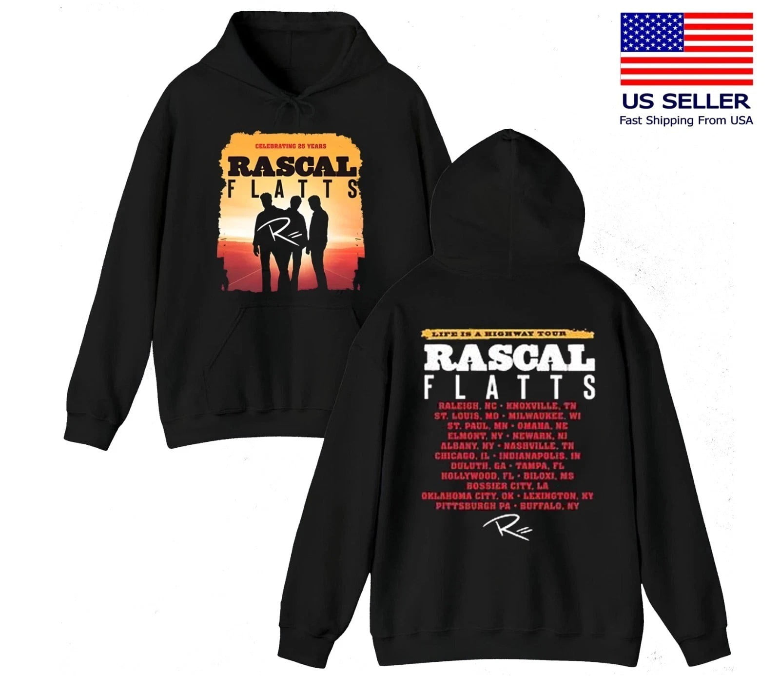 SALE!!! Rascal Flatts Reveal 2026 Life Is a Highway Tour Hoodie, FAST ...
