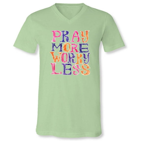 SALE Sassy Frass Pray More Worry Less Canvas T-Shirt - Walmart.com