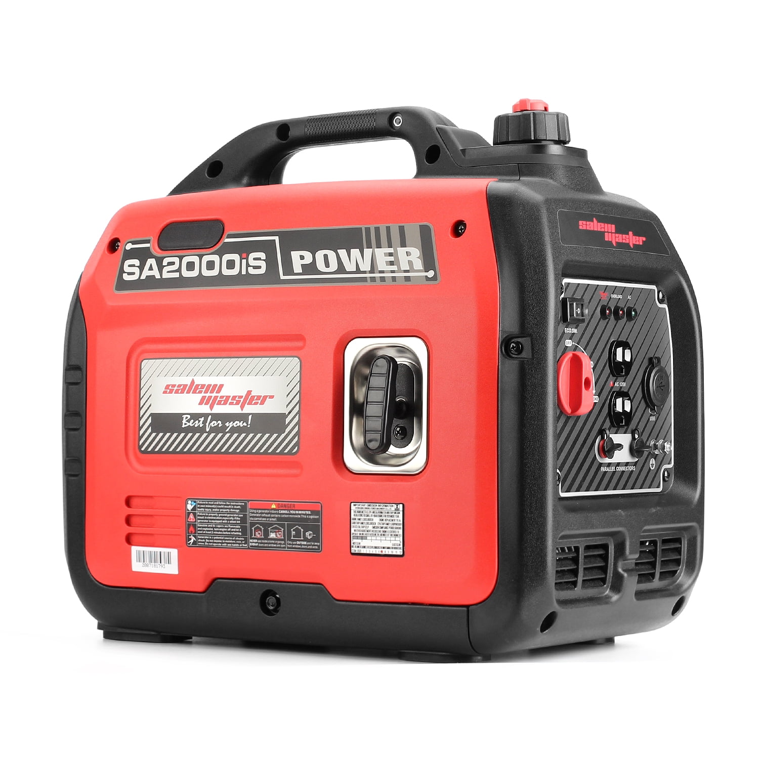 SALEM MASTER SA2000iS Portable Inverter Generator Gas Powered, Super ...
