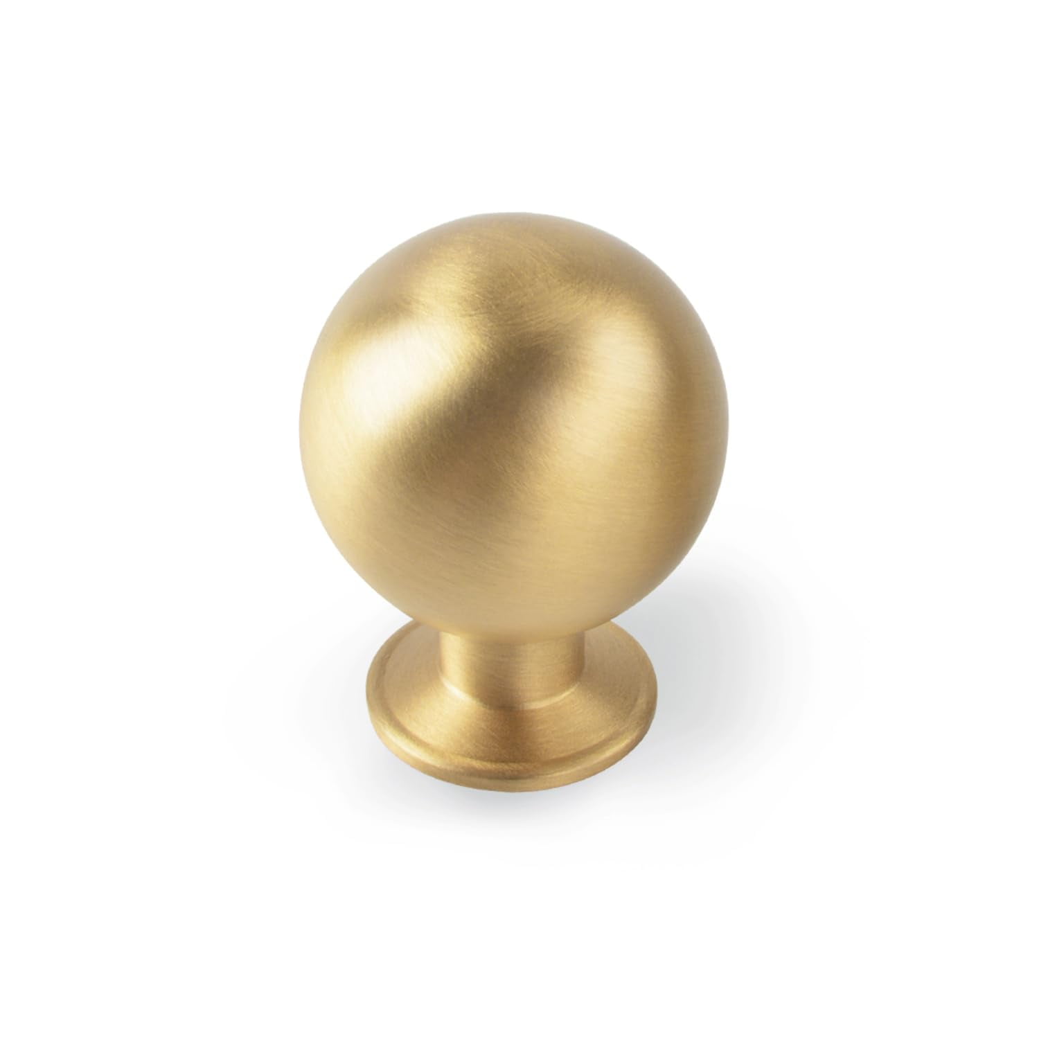 SALISENG- 5 Pack Solid Brass Kitchen Cabinet Knobs, Brushed Gold Knobs ...