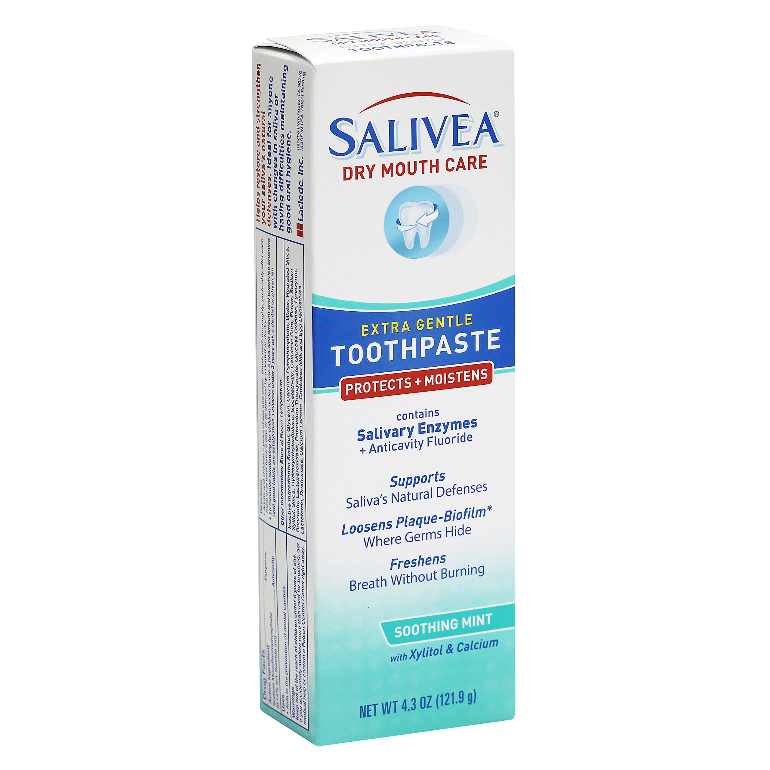 SALIVEA Dry Mouth Toothpaste - Soothing Mint Toothpaste with Natural ...