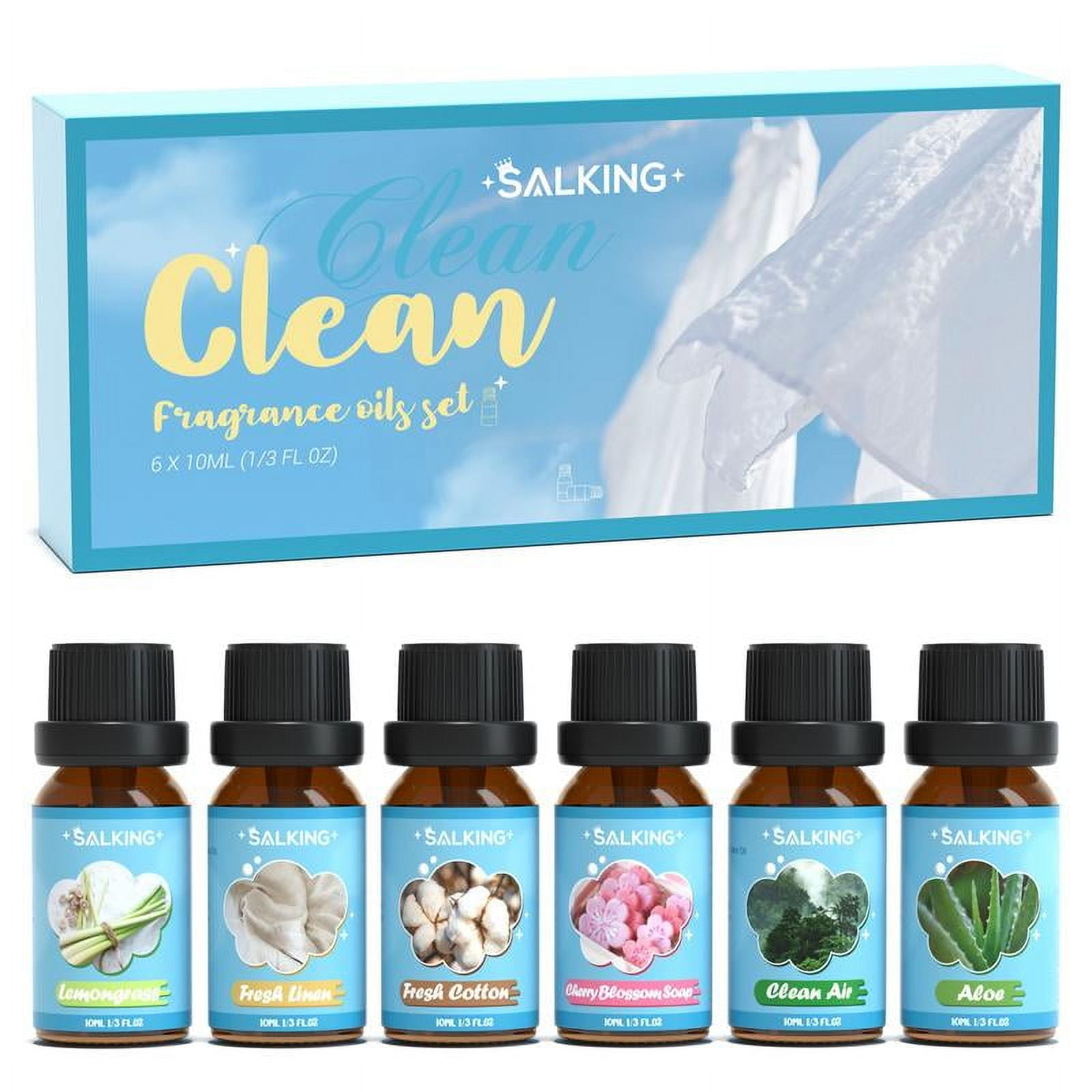SALKING Premium Scented Diffuser Oils Set - 6 Bottles x 0.34 oz, Euro ...