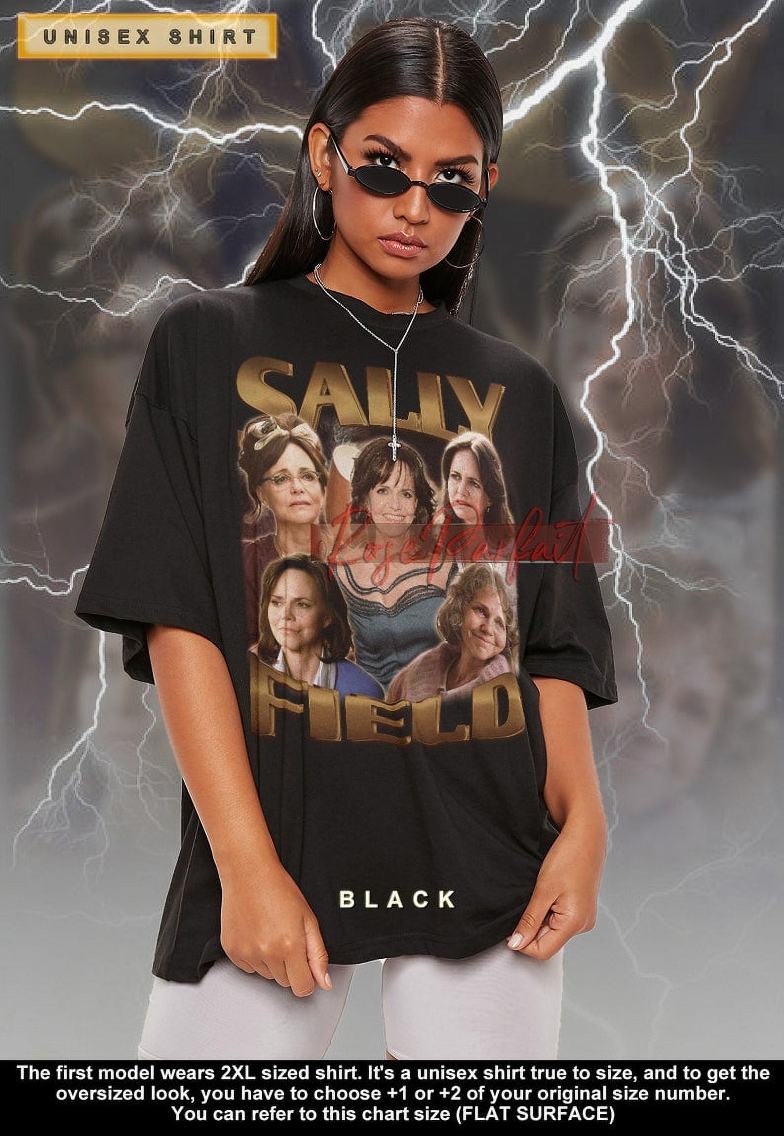 SALLY FIELD Retro T-shirt - Sally Field Homage Tee, Sally Field Long ...