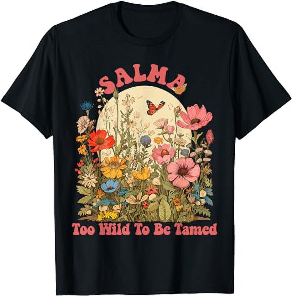 SALMA Name Cute Retro Girls Wildflower SALMA Name T-Shirt - Walmart.com