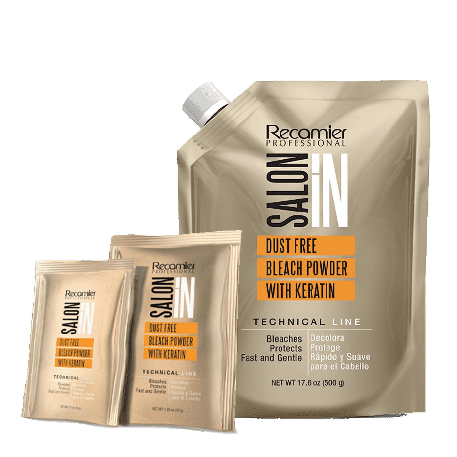 Recamier Professional Salon In Dust Free Bleach Powder With Keratin, 17 ...