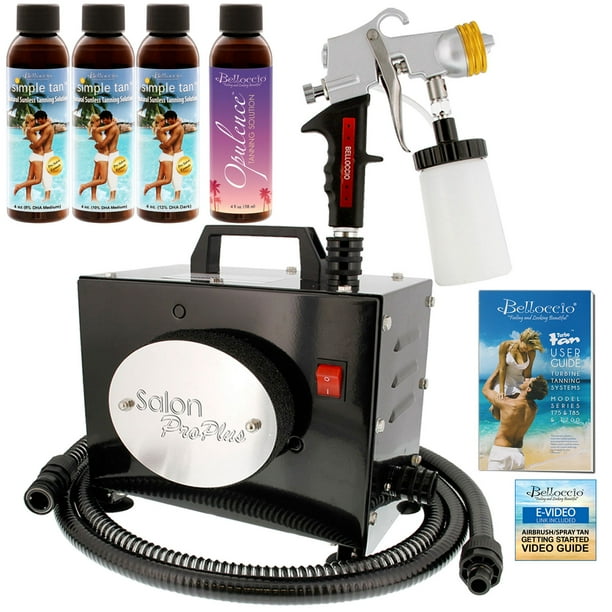 SALON PRO PLUS Sunless Airbrush SPRAY TANNING SYSTEM 4 Simple Tan Solutions - Walmart Business ...