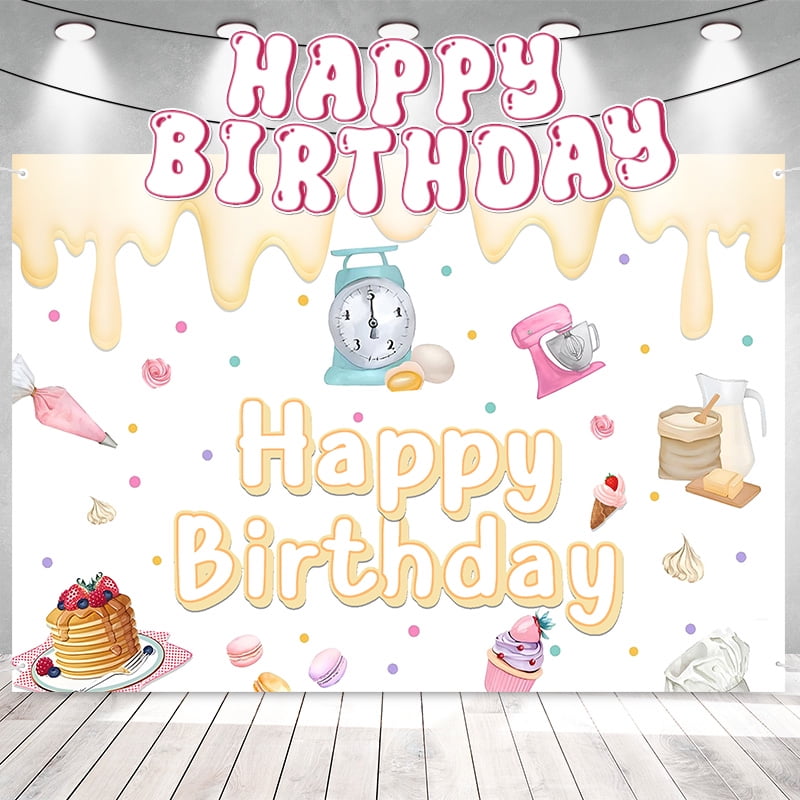 SALQGBUW Birthday Decor Set - Backdrop & Party Decor - Walmart.com