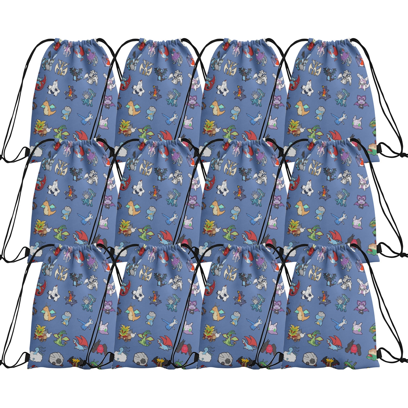 SALQGBUW-Pokemon 12 Pack Drawstring Candy Bags – Fun Cartoon Party ...