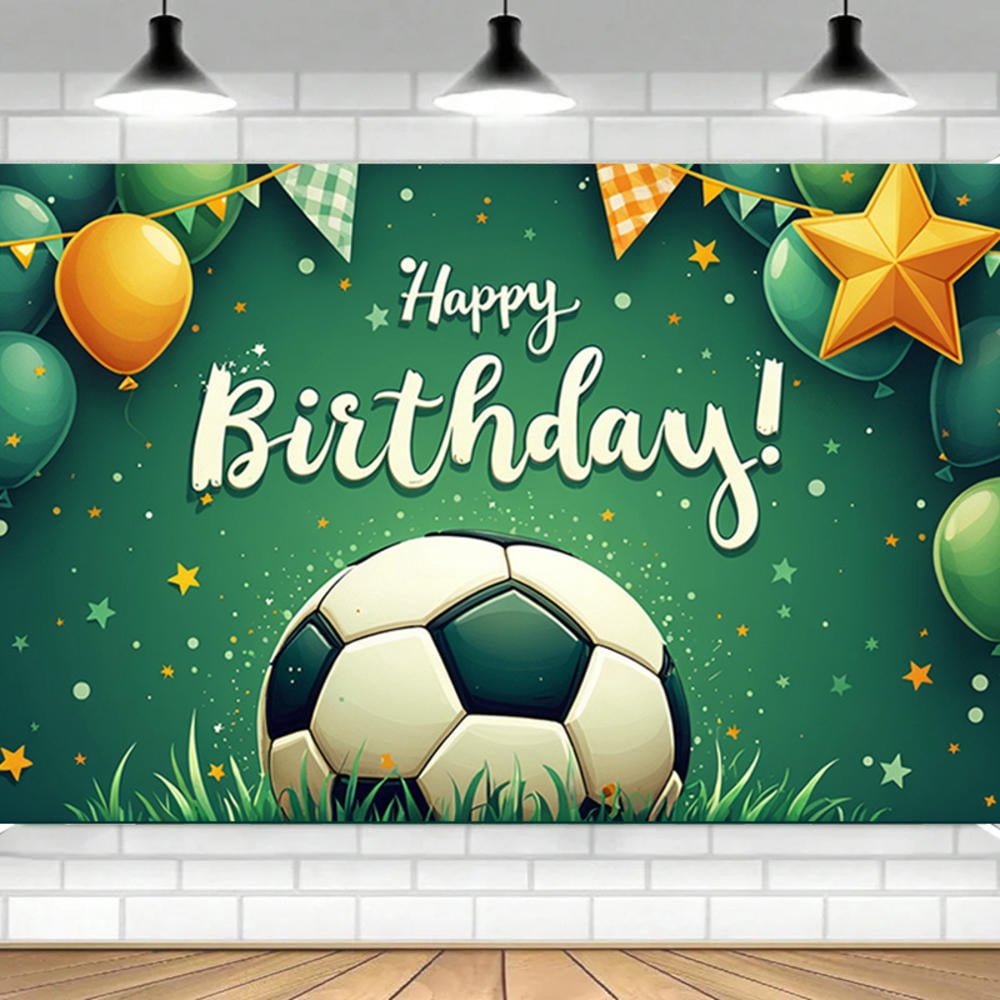 SALQGBUW Soccer Stadium Birthday Backdrop | Boys Sports Party Decor ...
