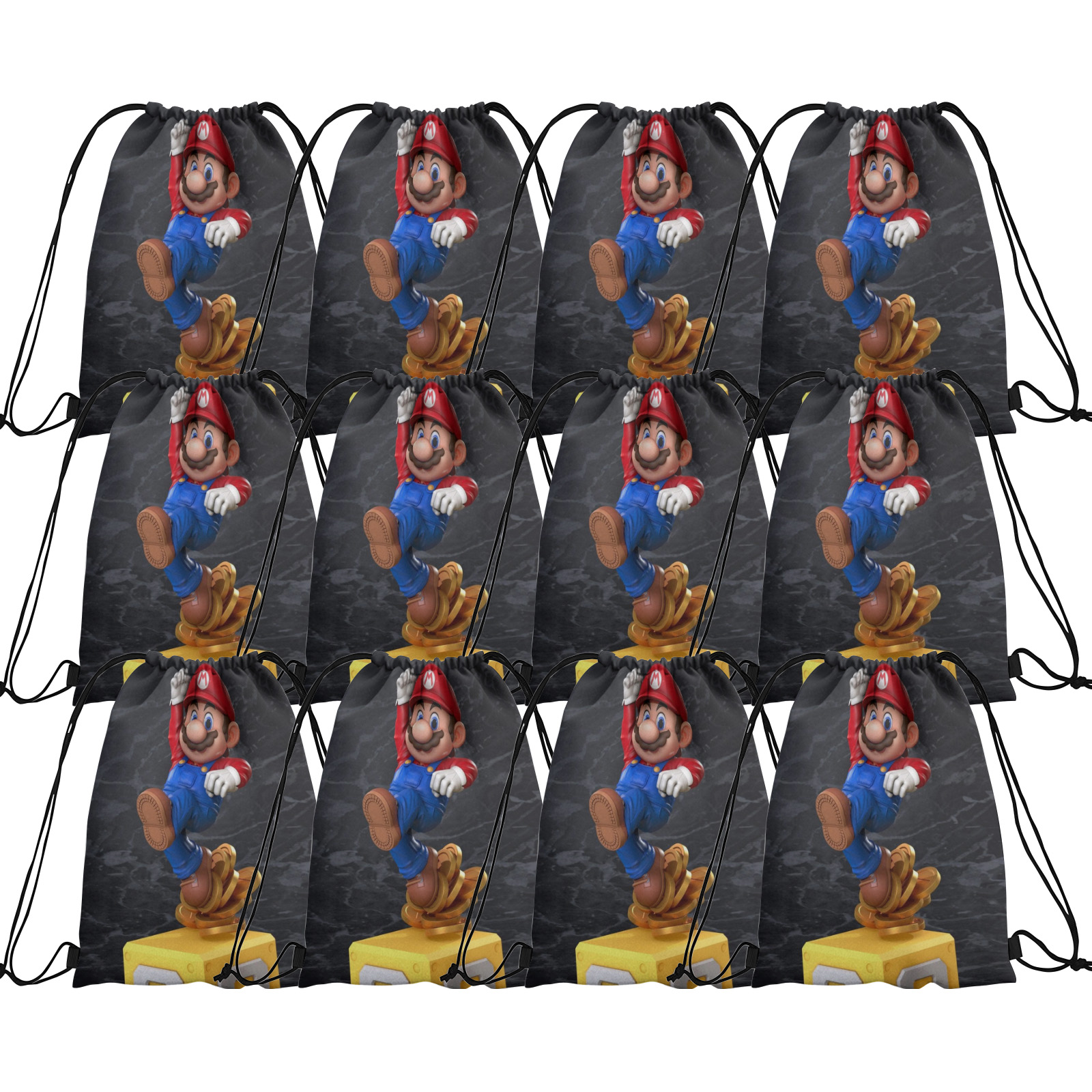 SALQGBUW Super Mario 12 Pack Drawstring Candy Bags – Fun Cartoon Party ...