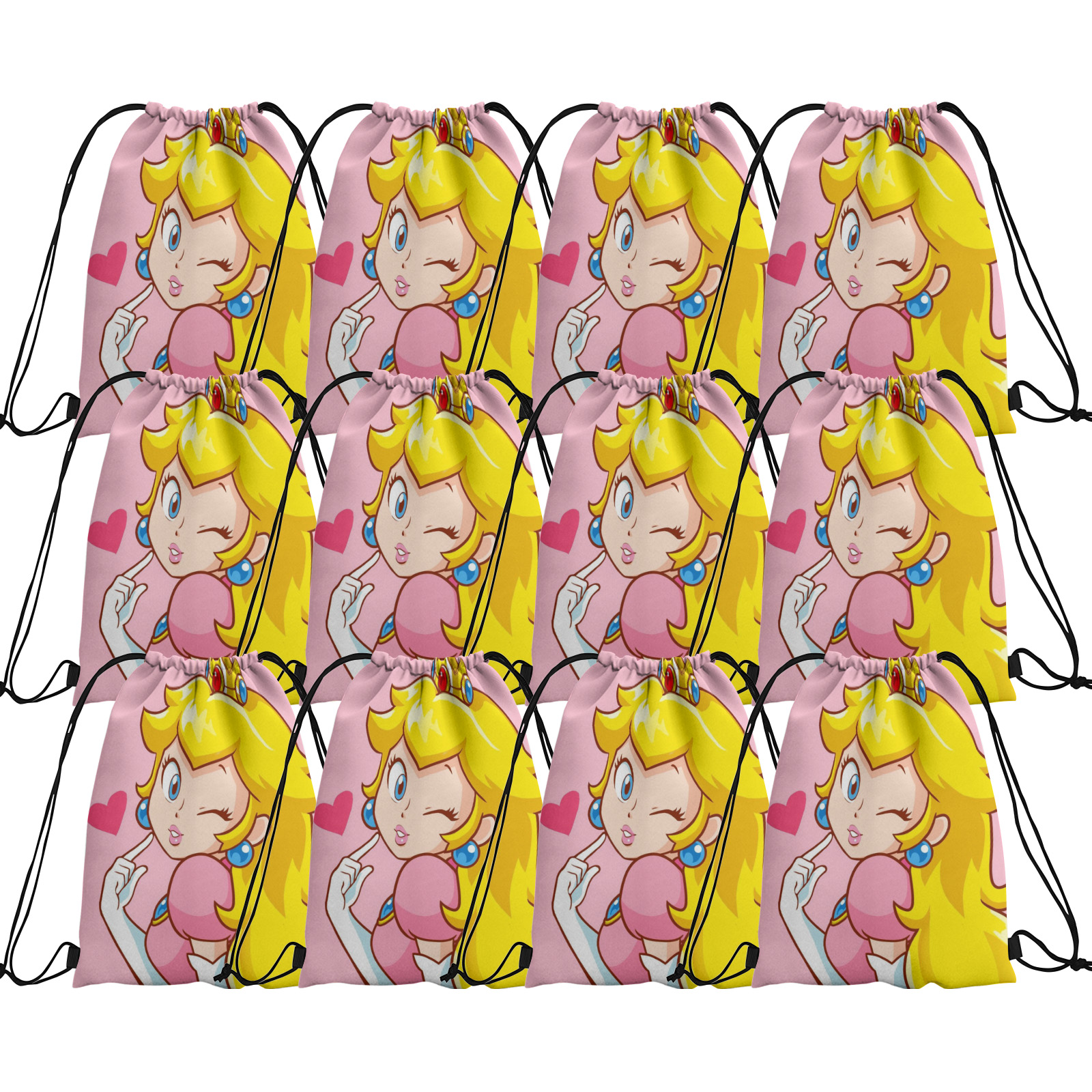 SALQGBUW Super Mario 12 Pack Drawstring Candy Bags – Fun Cartoon Party ...