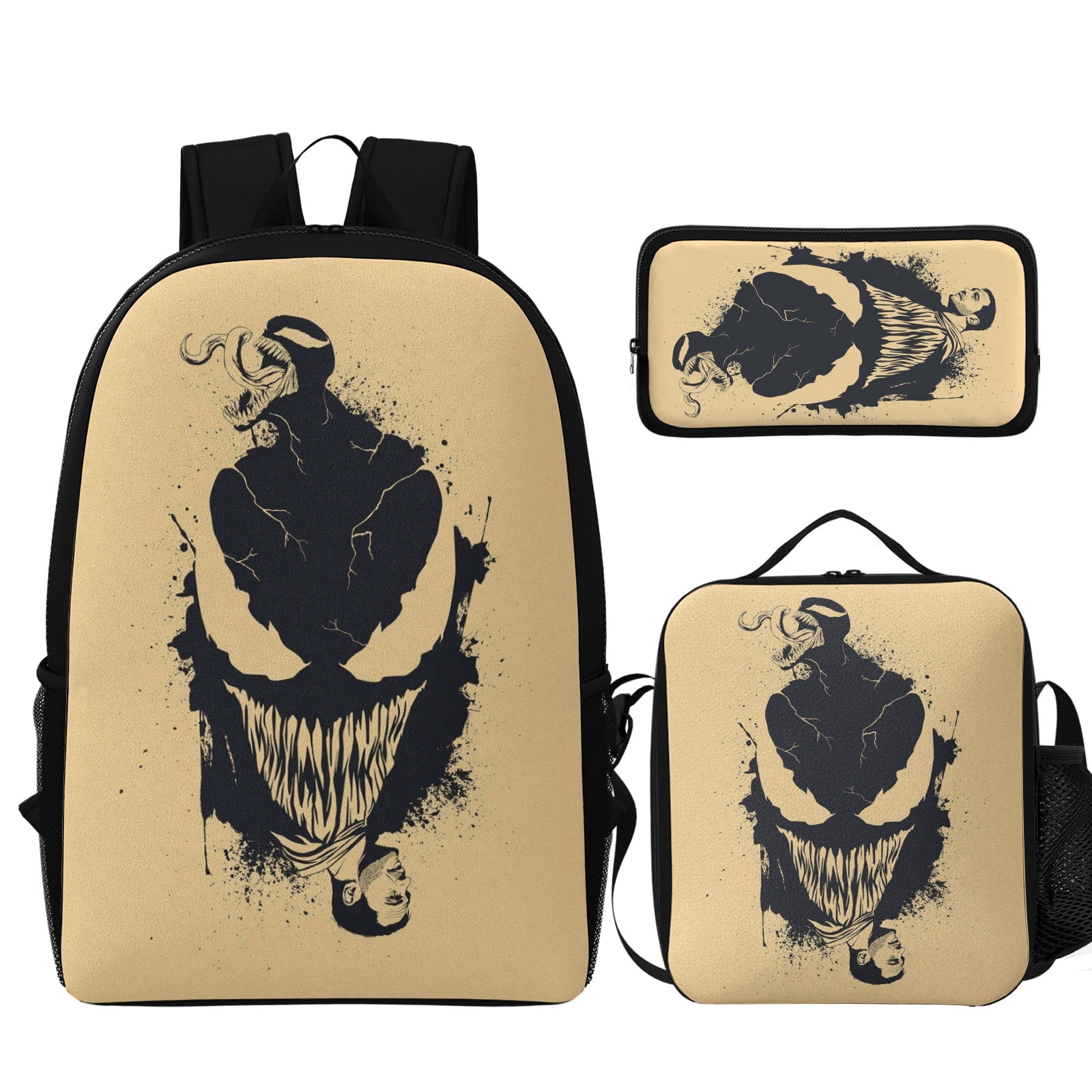 SALQGBUW-Venom Backpack Outdoor Bag 3 in 1 Bookbag Shoulder Bag Small ...