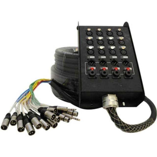 SALS-12x4x100 - 12 Channel 100' Snake Cable (XLR & TRS Returns ...