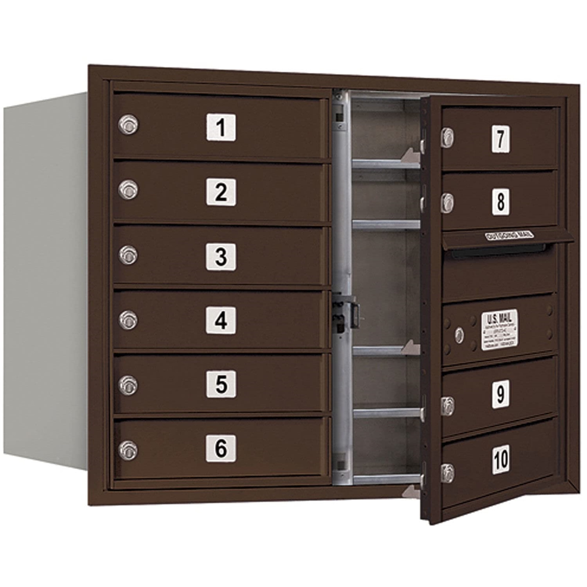 Salsbury Industries Recessed USPS 11 Door Front Load 4C Horizontal Mail ...