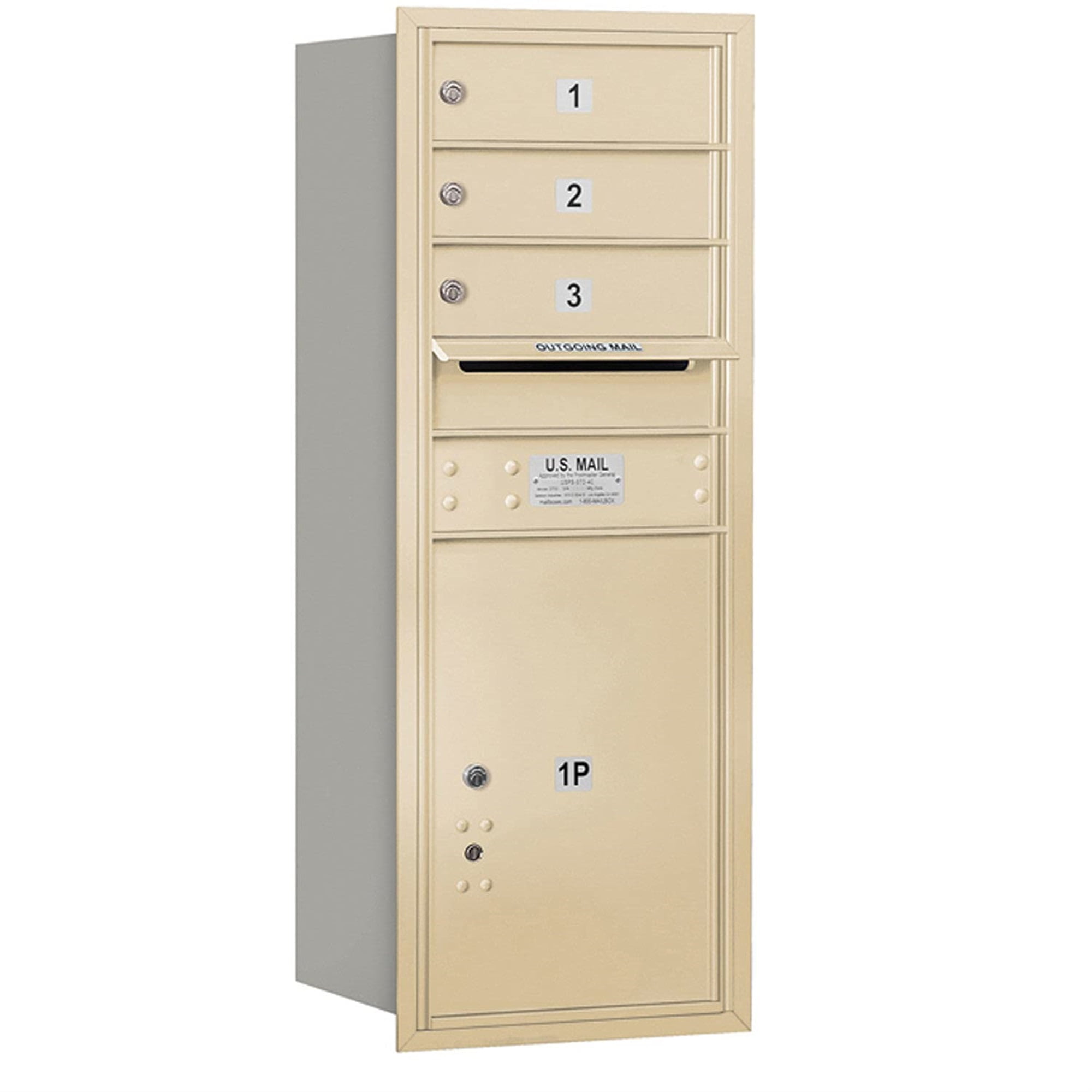 Salsbury Industries Recessed USPS 5 Door Rear Load 4C Horizontal Mail ...