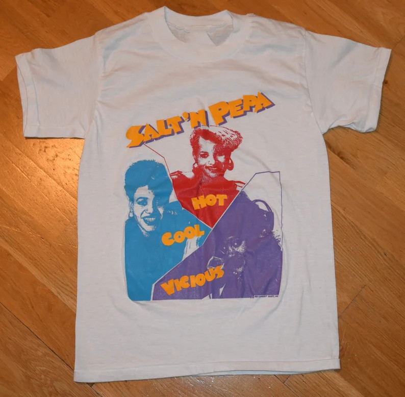 SALT 'N PEPA vintage Rare 80's R+B Hip Hop rap concert tour shirt ...