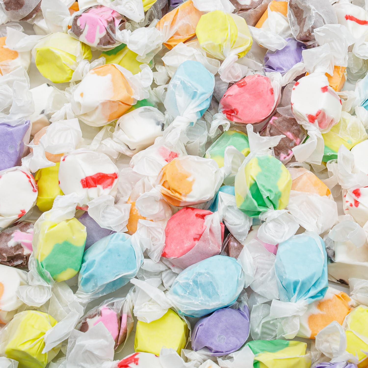 SALT WATER TAFFY 8 oz – 10 Assorted Flavors, Individually Wrapped, Bulk ...